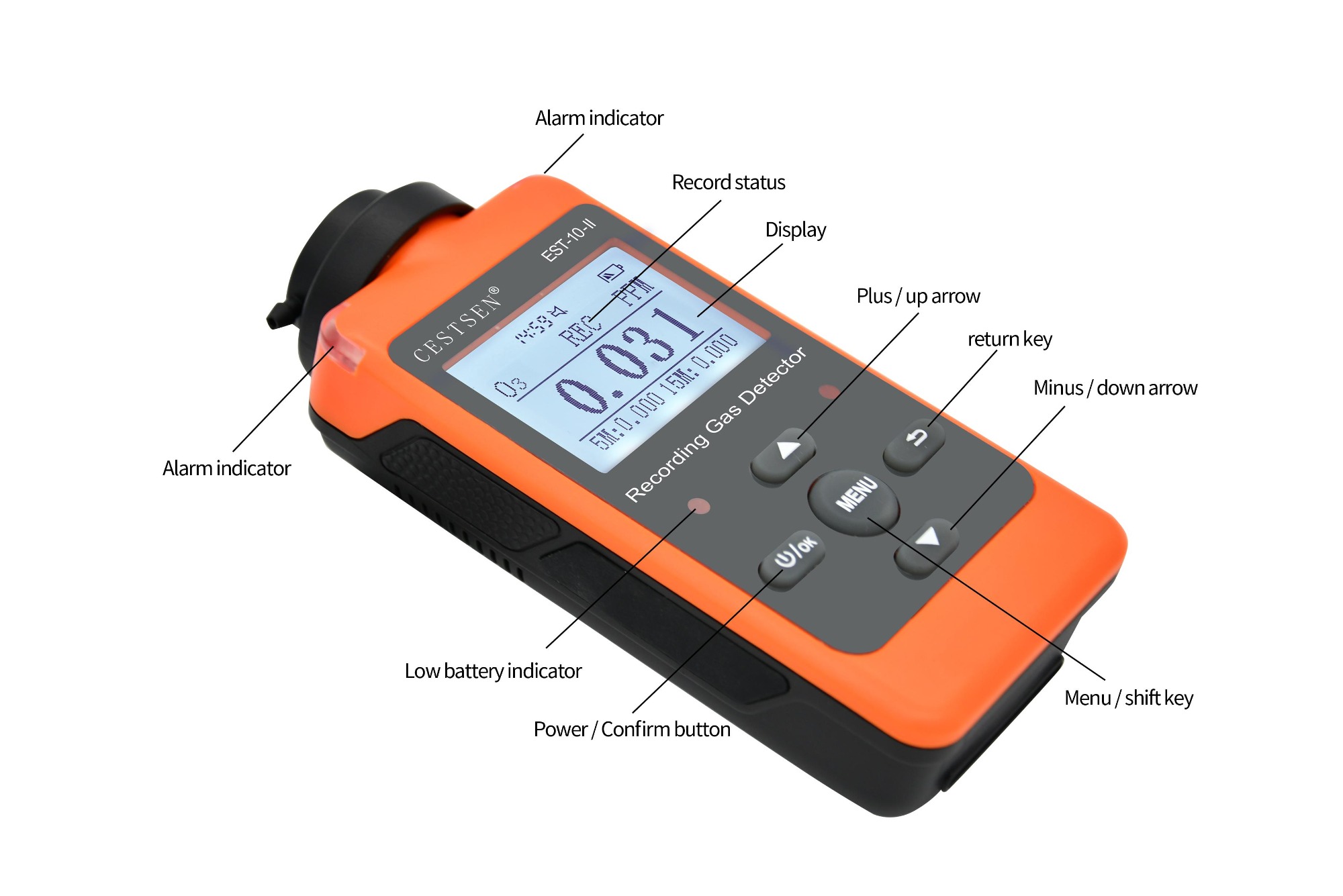 Ozone detector-ONETEST, portable multi-range electrochemical ozone detector